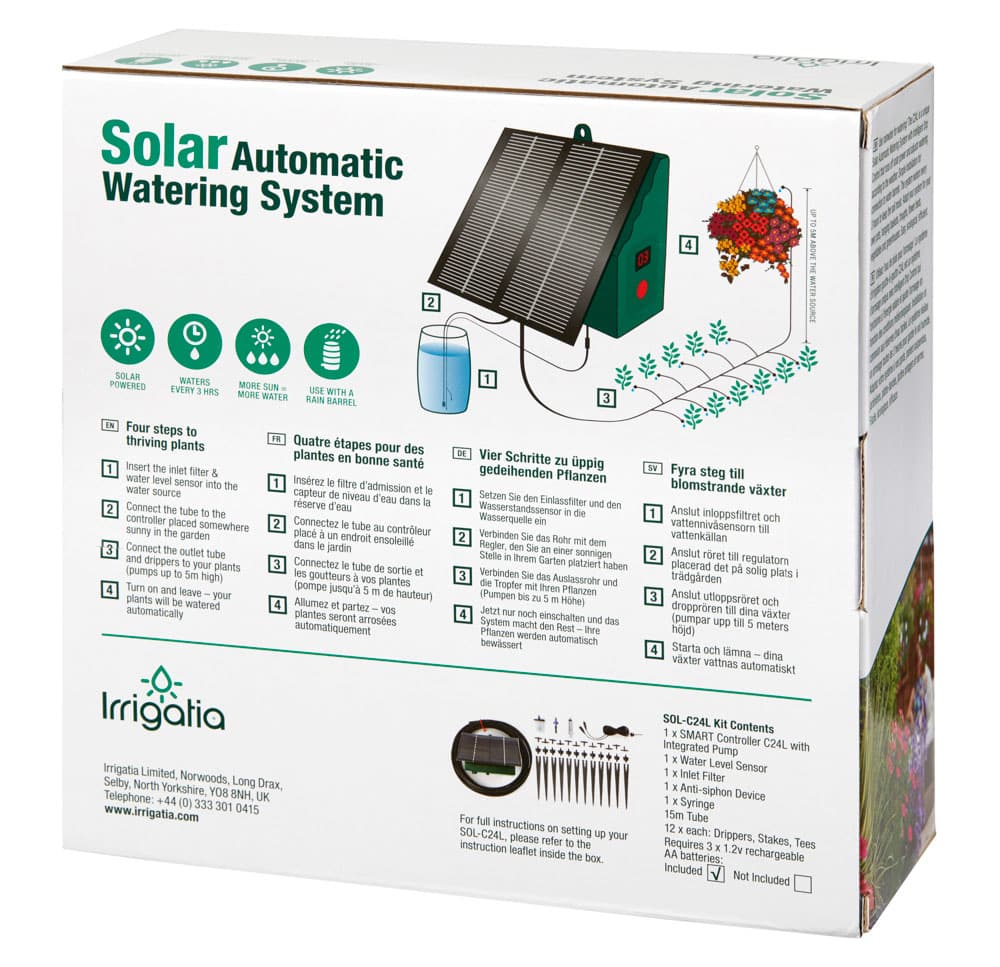 Irrigatia - Solar Automatic Watering System C24 L • Microgarden