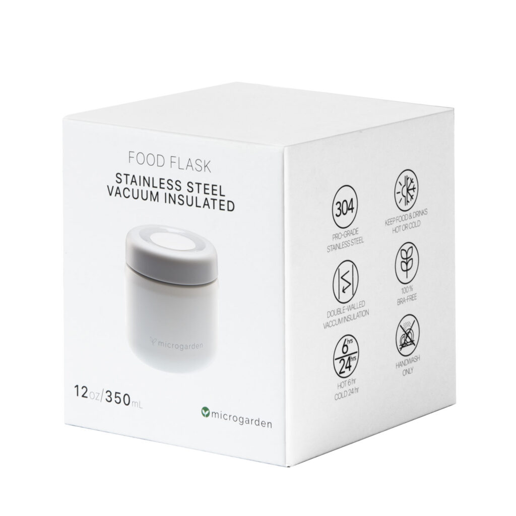 Stainless Steel Vacuum Insulated Food Flask 350 ml - Cloud • Microgarden